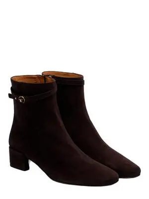 TOD'S 35 Suede Ankle Boots - Brown