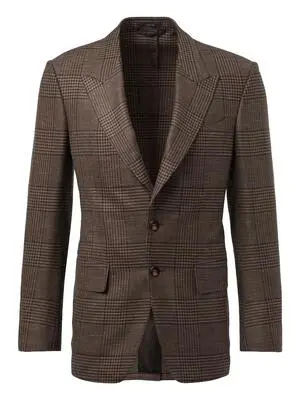TOM FORD Shelton Wool, Silk, And Linen Blazer - Brown
