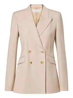 Gabriela Hearst Stephanie Double-breasted Wool Blazer - Beige