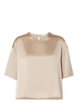 LESET Barb Satin T-shirt - Beige