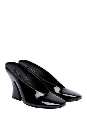 Givenchy Sculpted 95 Patent Leather Mules - Black