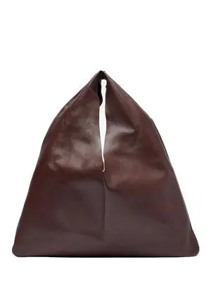 THE ROW Bindle Small Leather Shoulder Bag - Brown