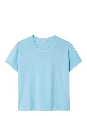 JAMES PERSE Cropped Cotton-jersey T-shirt - Blue