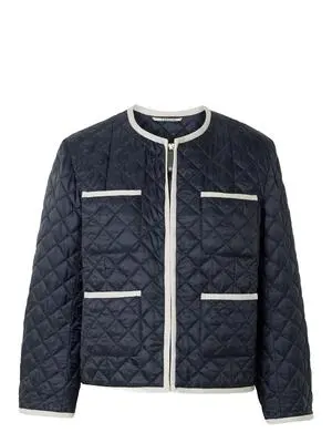 Max Mara Celeste Quilted Shell Jacket Navy