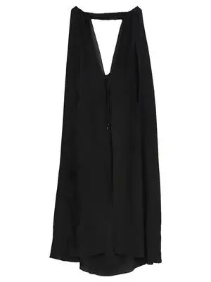 AMIR SLAMA Cape Maxi Dress - Black