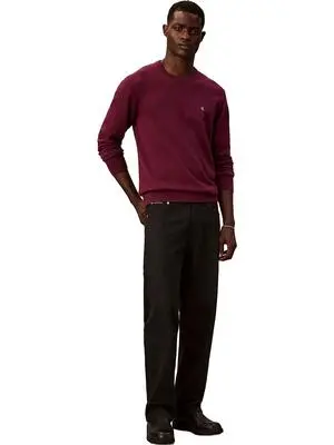 Calvin Klein Classic Fit Cotton Sweater - Hot Berry