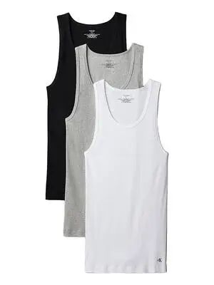 Calvin Klein Cotton Classics 3-pack Tank Top - Black / Grey Heather / White