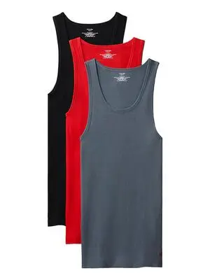 Calvin Klein Cotton Classics 3-pack Tank Top - Turbulence / Adrenaline Rush / Black