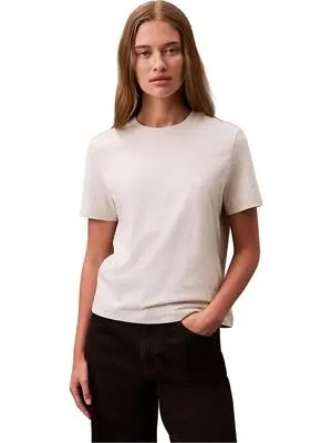 Calvin Klein Archive Logo T-shirt - Vanilla Heather