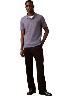 Calvin Klein Liquid Touch Polo Shirt Grisaille