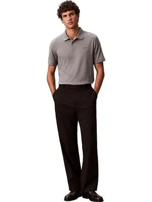 Calvin Klein Liquid Touch Polo Shirt - Medium Grey Heather