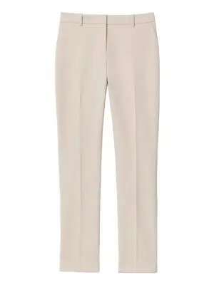 Lafayette 148 New York Cotton Twill Cigarette Pant - Pearl