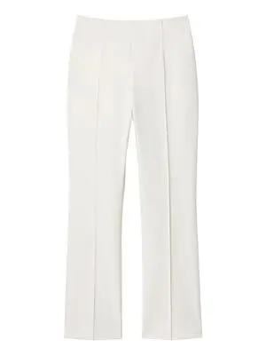 Lafayette 148 New York Stretch Cotton Twill Flared Ankle Pant - Sea Salt