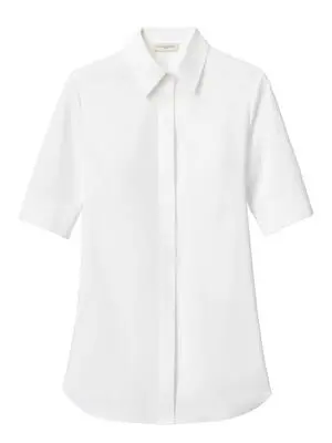 Lafayette 148 New York Stretch Cotton Shirt - White
