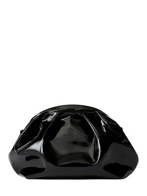 Lafayette 148 New York Patent Nappa Leather Pochette Black