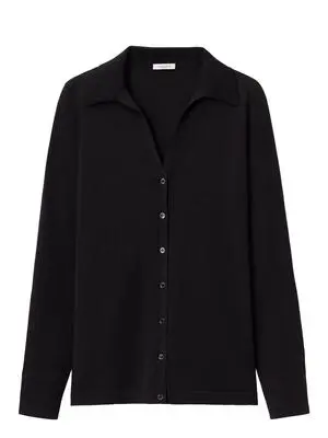 Lafayette 148 New York Cotton-silk Fitted Cardigan - Black