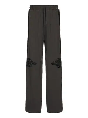 SONG FOR THE MUTE Appliqué Relaxed Lounge Pant - Black
