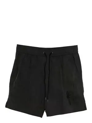 JAMES PERSE Palm-embroidered Deck Shorts - Black