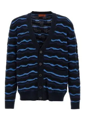 Missoni Wool Buttoned Cardigan - Blue