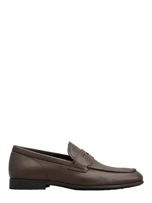 TOD'S Mocassino Gomma Legg Penny Loafers - Dark Brown
