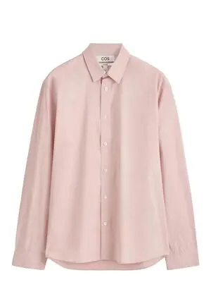 Cos Relaxed Pima Cotton Poplin Shirt - Pink