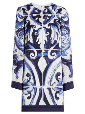 Dolce & Gabbana Majolica- Charmeuse Dress - Print