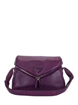 Prada Padded Nappa Signaux Shoulder Bag - Purple