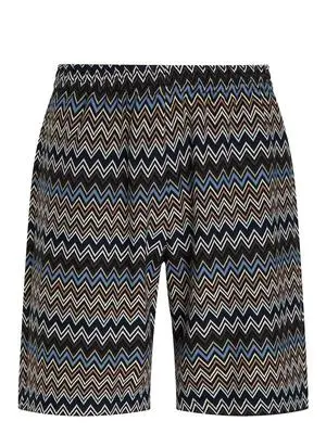 Missoni Crochet-knit Cotton Drawstring Shorts - Navy