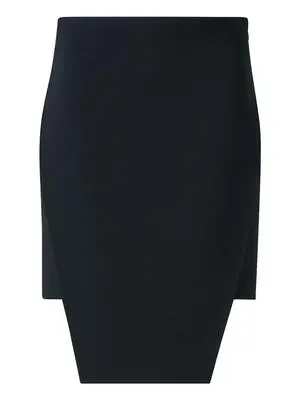 Akris Trapezoid Apron Mini Skirt - Black