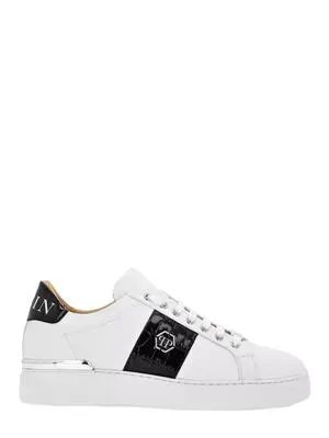 Philipp Plein Panelled Low Top Sneakers - White