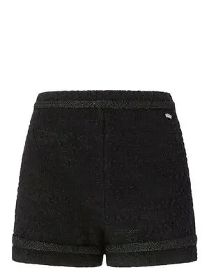 GENNY Sequin-embellished Tweed Shorts - Black