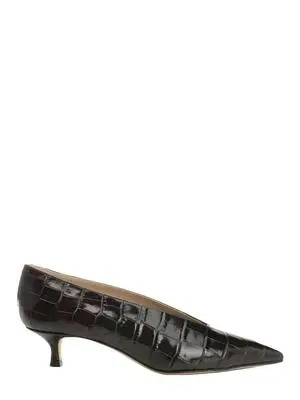 Le Monde Beryl Crocodile-pattern Pointed-toe Pumps - Brown
