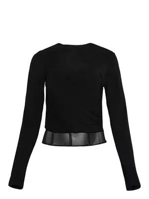 Christopher Esber Coiled Jersey Corseted Long-sleeve T-shirt - Black