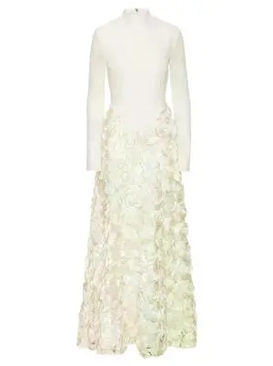 Remain Birger Christensen Rose-embellished Dress - Neutrals