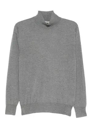 Canali Wool Turtleneck Sweater - Grey