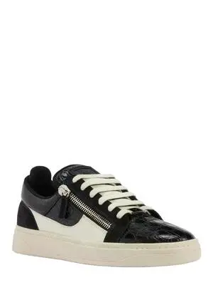 GIUSEPPE ZANOTTI Gz94 Crocodile-effect Sneakers - Black