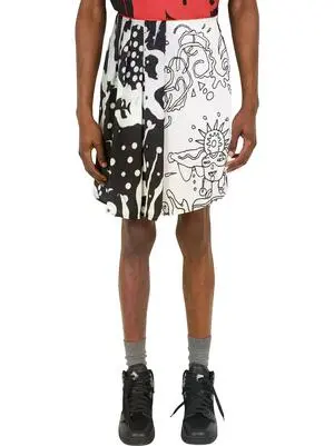 HONEY FUCKING DIJON Abstract-print Bermuda Shorts - Black