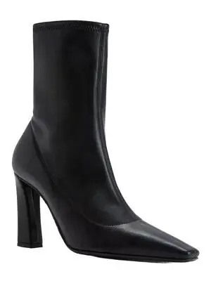 GIUSEPPE ZANOTTI Janiee Stretch Square-toe Sock Boots - Black