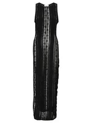 Charo Ruiz Ibiza Lace-pattern Sleeveless Maxi Dress - Black
