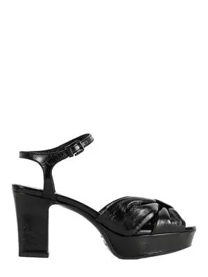 JIMMY CHOO 120mm Knotted Detail Sandals - Black