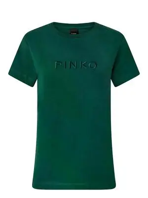 Pinko Embroidered Cotton T-shirt - Green