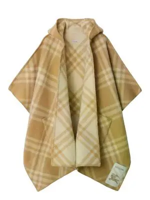 BURBERRY Hooded Check Cape