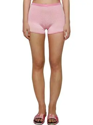 Calle Del Mar Micro Stripes Mini Shorts - Pink