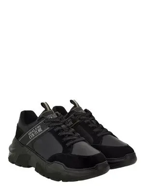 Versace Logo-patch Chunky Sneakers - Black