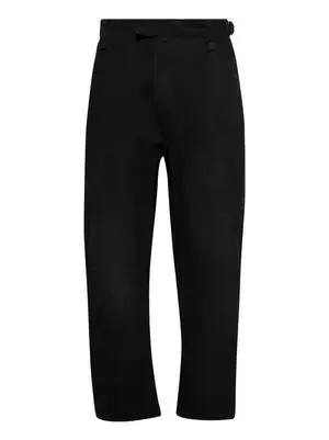 Balenciaga Buckle Fastening Drop-crotch Trousers - Black