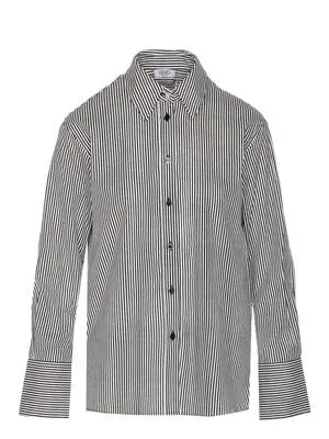 Liu Jo Striped Crystal-button Shirt - Grey