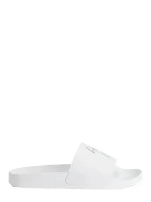 GIUSEPPE ZANOTTI Brett Logo-print Slides - White
