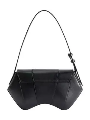 GIUSEPPE ZANOTTI Curved-shape Shoulder Bag - Black