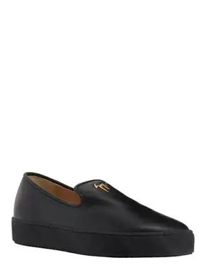 GIUSEPPE ZANOTTI Kobe Logo-plaque Slip-on Sneakers - Black