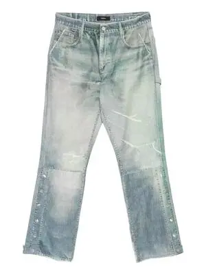 PURPLE BRAND Distressed Button-fastening Jeans - Blue
